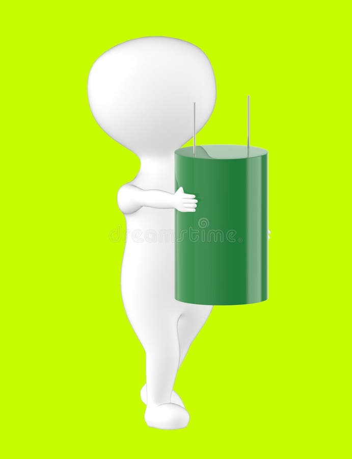 3d Character , Man and Capacitor Stock Illustration - Illustration of ...