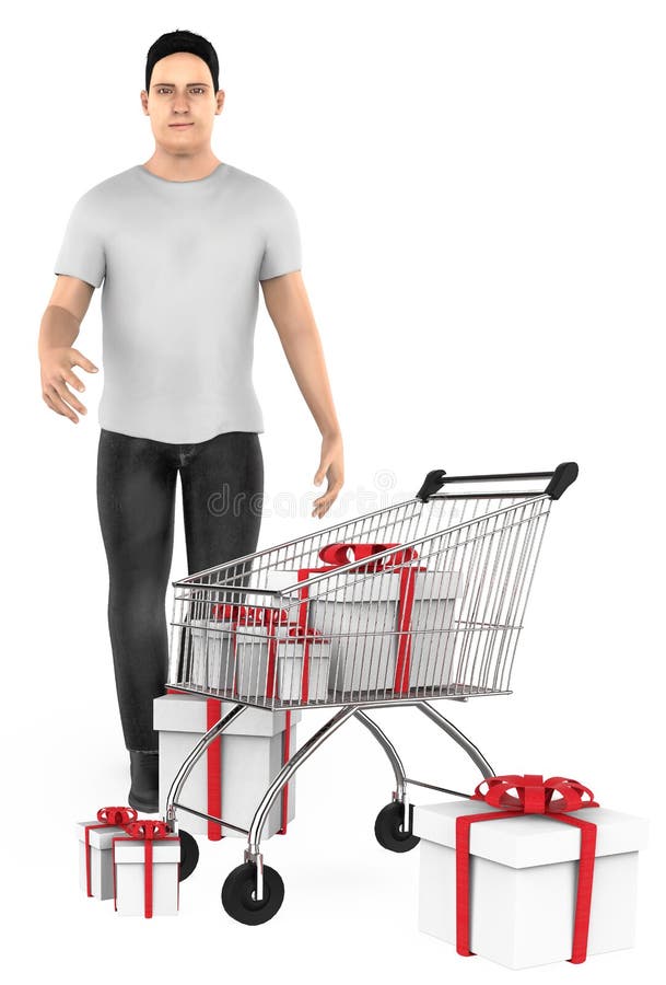 3d Man Present Boxes Stock Illustrations – 255 3d Man Present Boxes ...