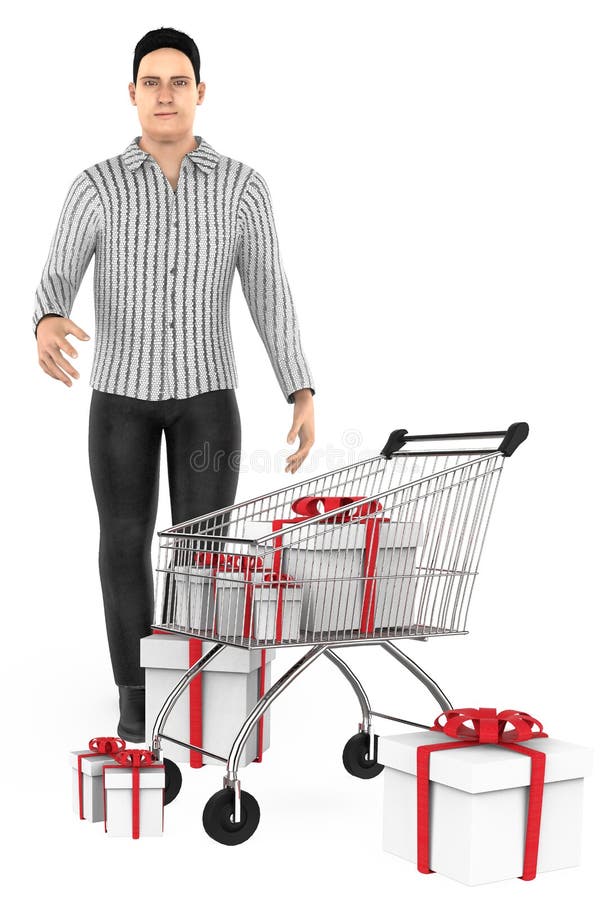 3d Man Present Boxes Stock Illustrations – 255 3d Man Present Boxes ...