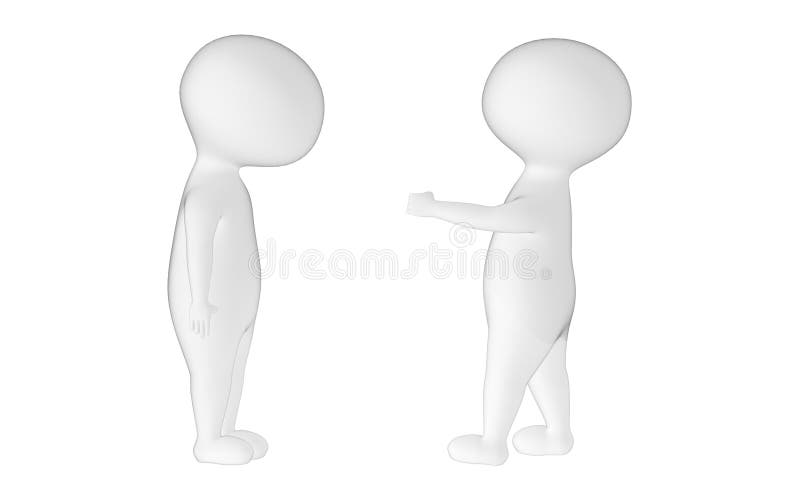 3d Character , Man Character Advising , Support Stock Illustration ...