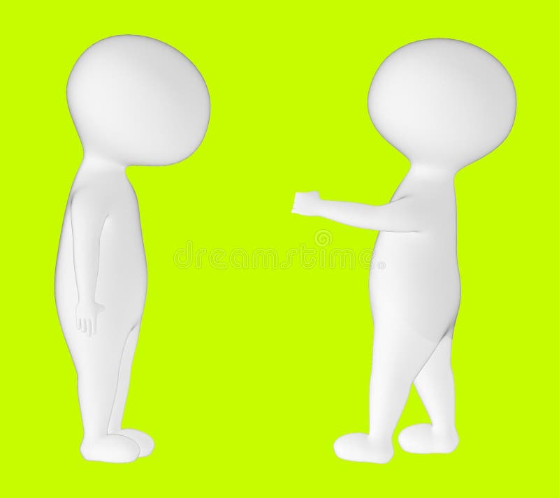 3d Character , Man Character Advising , Support Stock Illustration ...