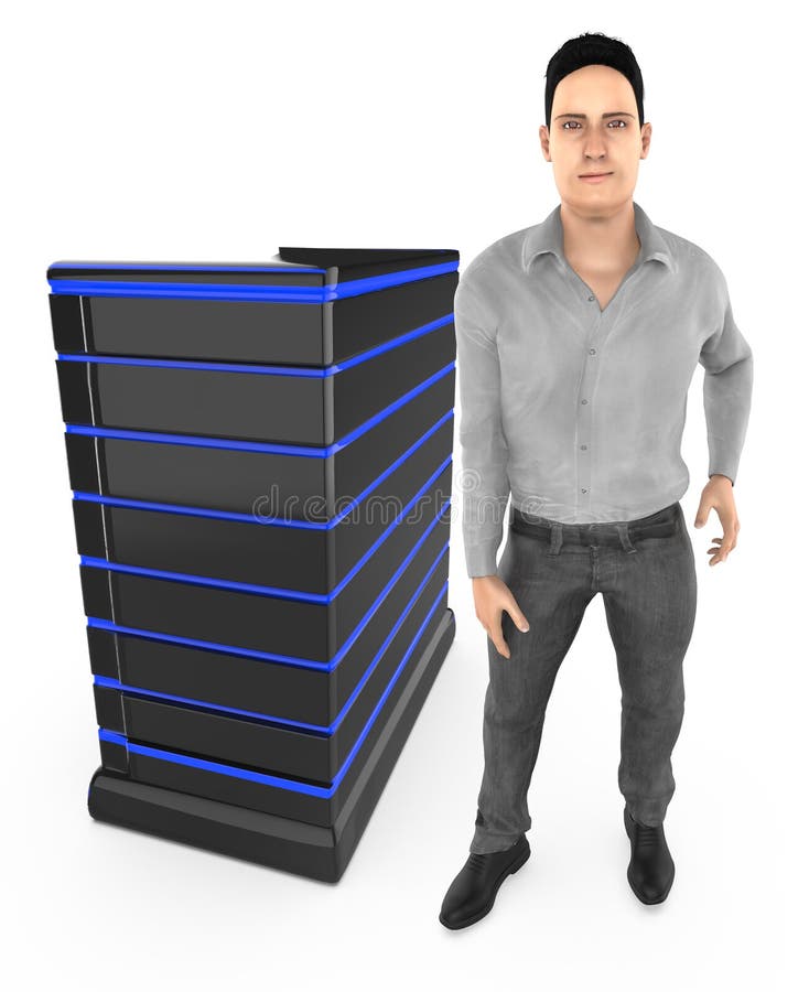 3d Small People Server Stock Illustrations – 100 3d Small People Server ...