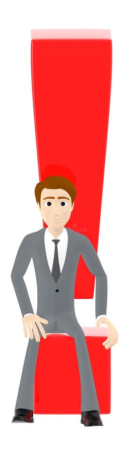 3d Man Red Exclamation Mark Stock Illustrations – 187 3d Man Red ...