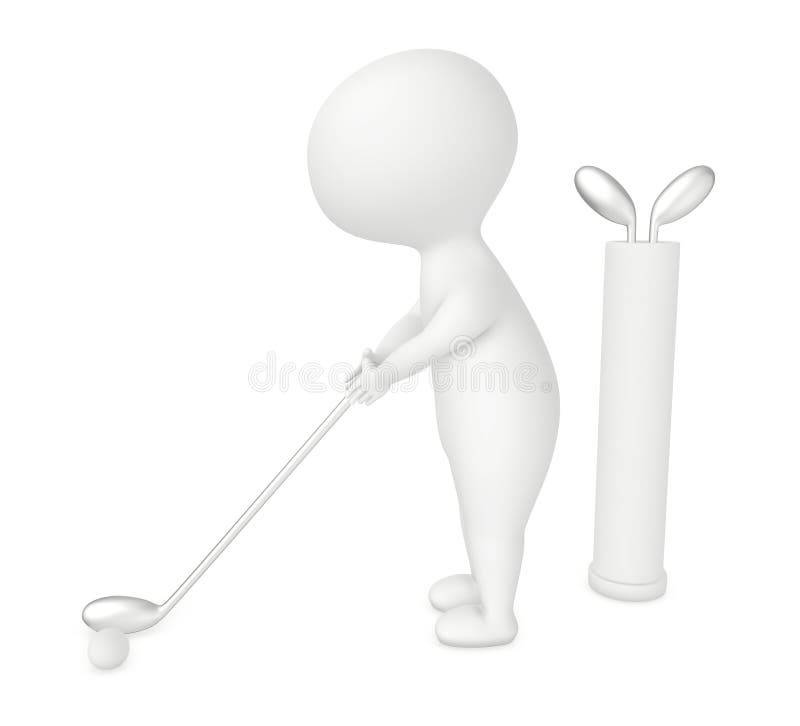 3d Character , Man Golf Player Stock Illustration - Illustration of ...