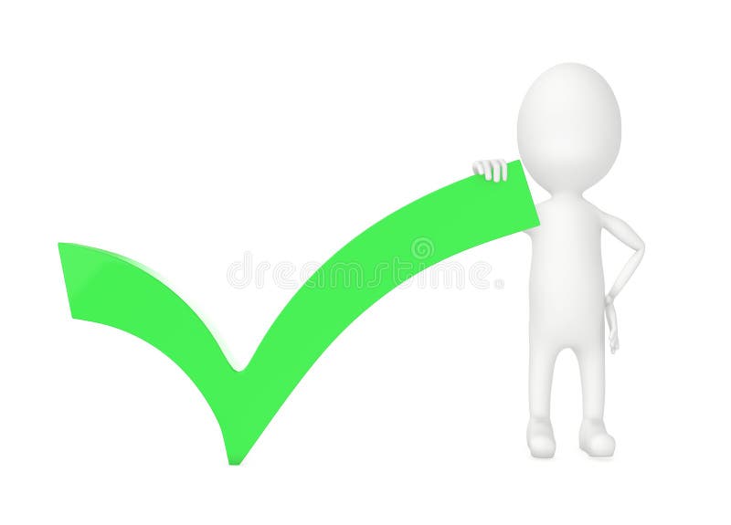 3d Man Ok Green Check Stock Illustrations – 64 3d Man Ok Green Check ...