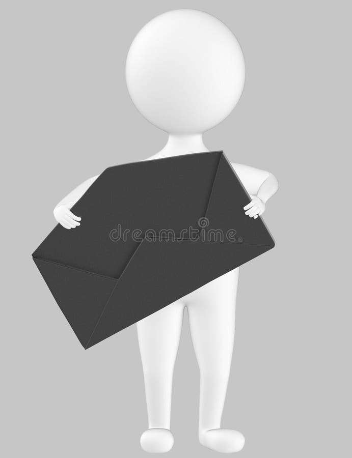 3d Person Holding Envelope Stock Illustrations – 153 3d Person Holding ...