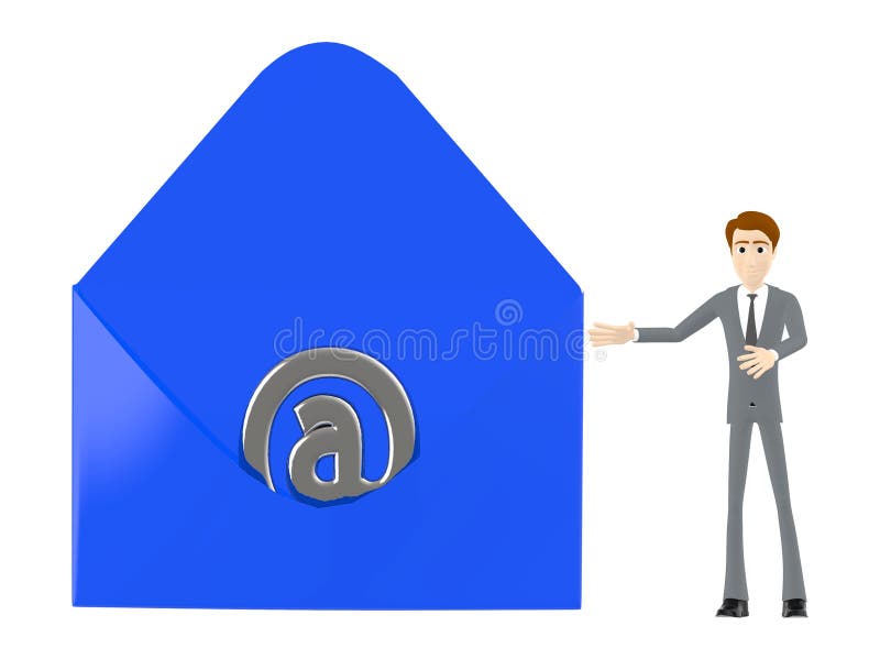 3d Man Email Envelope Stock Illustrations – 614 3d Man Email Envelope ...
