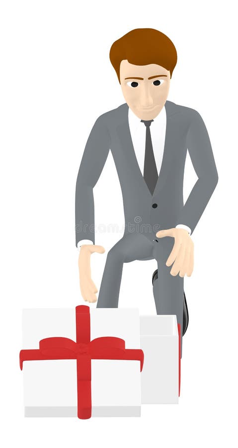 3d Man Opening Gift Stock Illustrations – 26 3d Man Opening Gift Stock ...