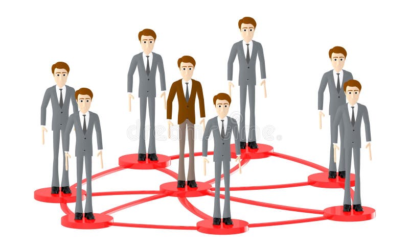 3d Character , Man People Standing in a Connected Loops Stock ...