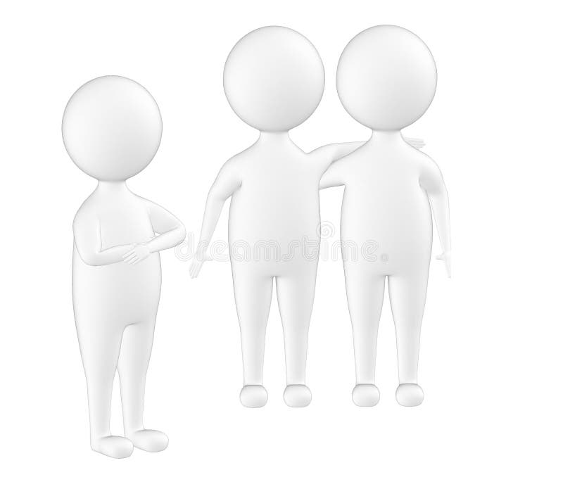 3d Character , Man Team Crowd Stock Illustration - Illustration of team ...