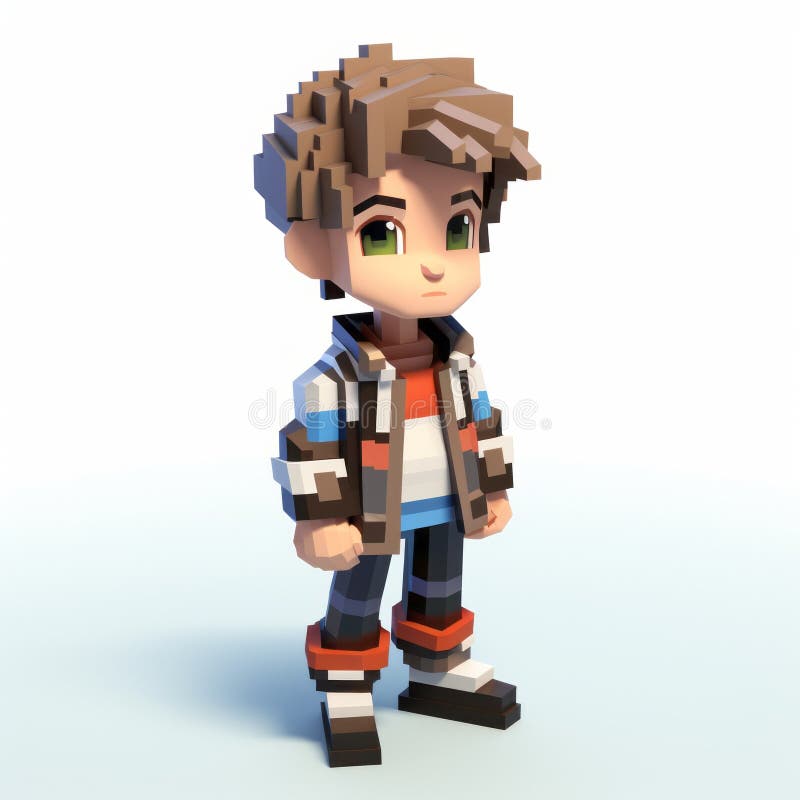 Charming Pixel Art: Vibrant Color Blocks and Charming Character ...