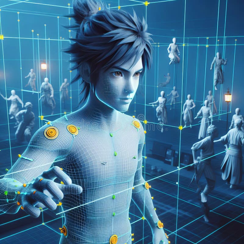 46 40. 3D Character Motion Capture_ Recording and Tran Stock ...