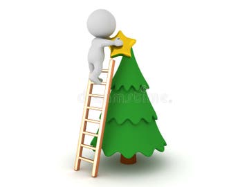Putting Star Christmas Tree Stock Illustrations – 90 Putting Star ...