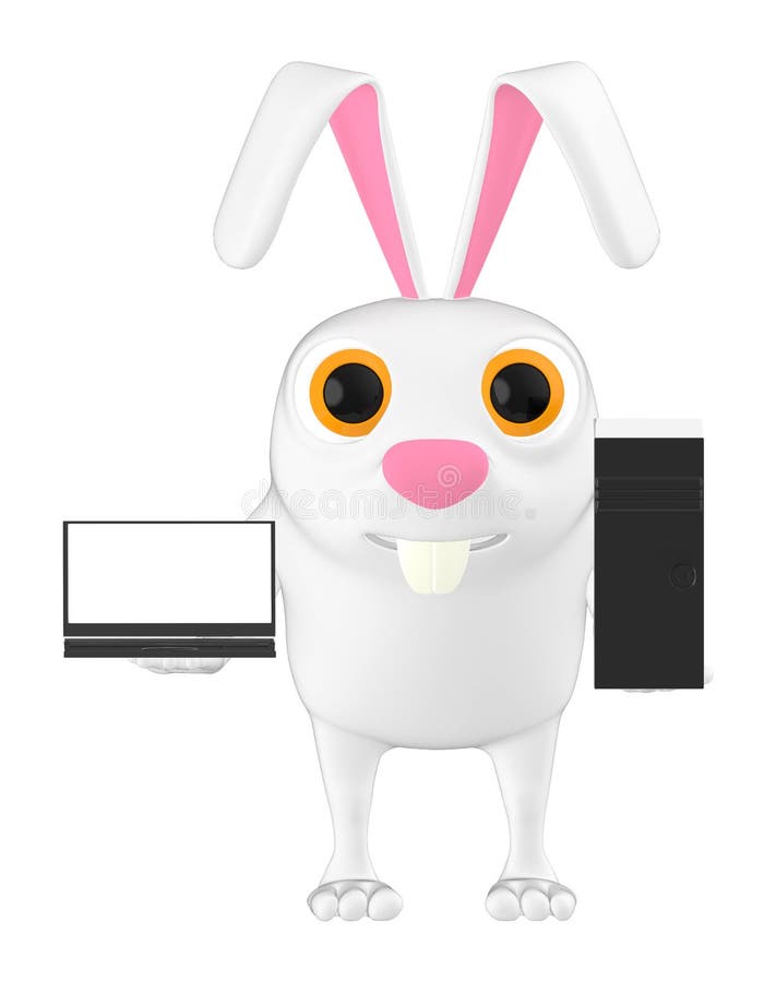 Rabbit Laptop Stock Illustrations – 317 Rabbit Laptop Stock ...