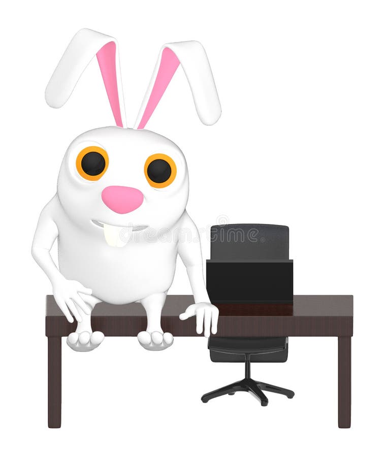 3d Character , Rabbit and Billboards with Empty Notes Pinned in it ...