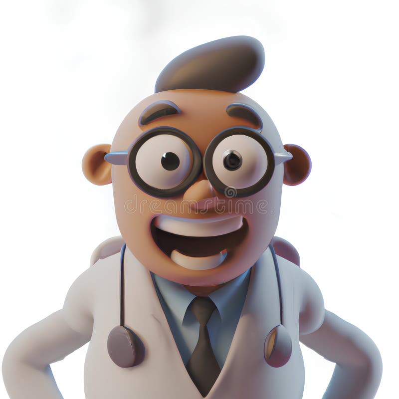 3D Character Render Doctor Man Stock Illustration - Illustration of ...