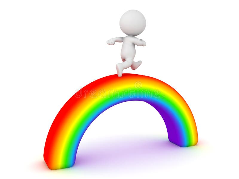 3D Rendering of Rainbow Arc Stock Illustration - Illustration of prism ...
