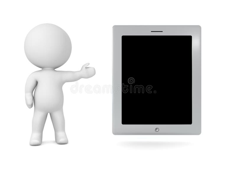 Character Showing Generic Tablet Stock Illustrations – 5 Character ...