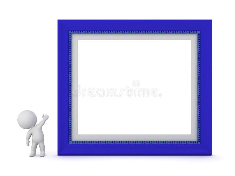 3D Character Showing Large Frame Stock Illustration - Illustration of ...