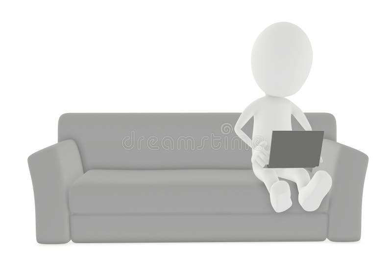 3d Character Using Laptop Stock Illustrations – 954 3d Character Using ...