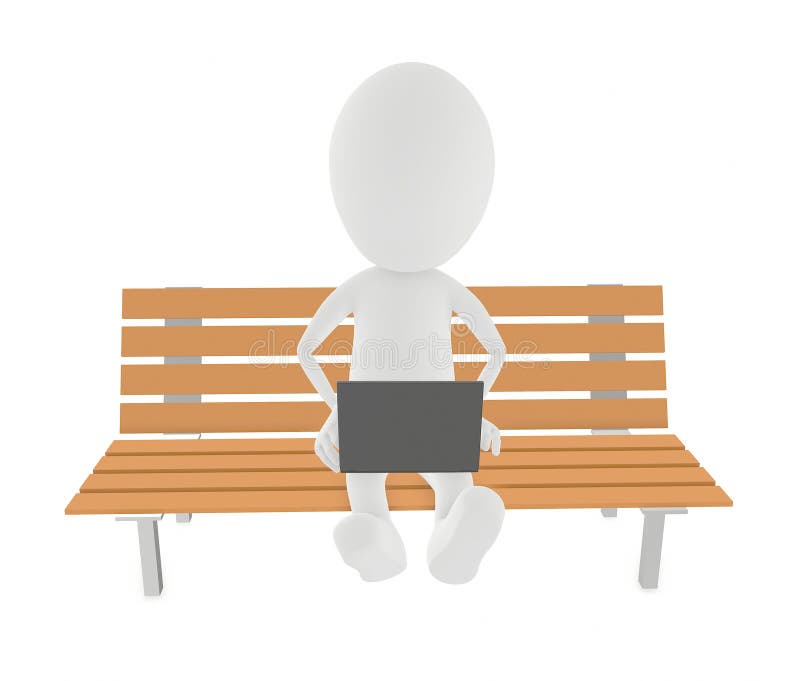3d Character Using Laptop Stock Illustrations – 544 3d Character Using ...