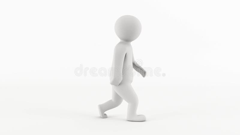 3D Character Walk Animation Stock Video - Video of business, figure ...
