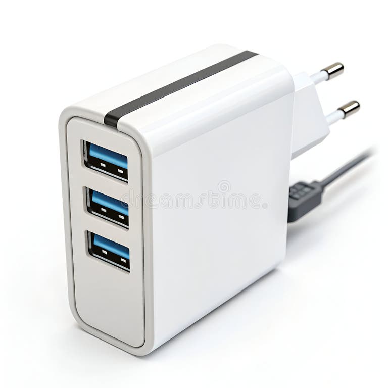 3D Charger Icon Render Isolated on White Background Stock Illustration ...