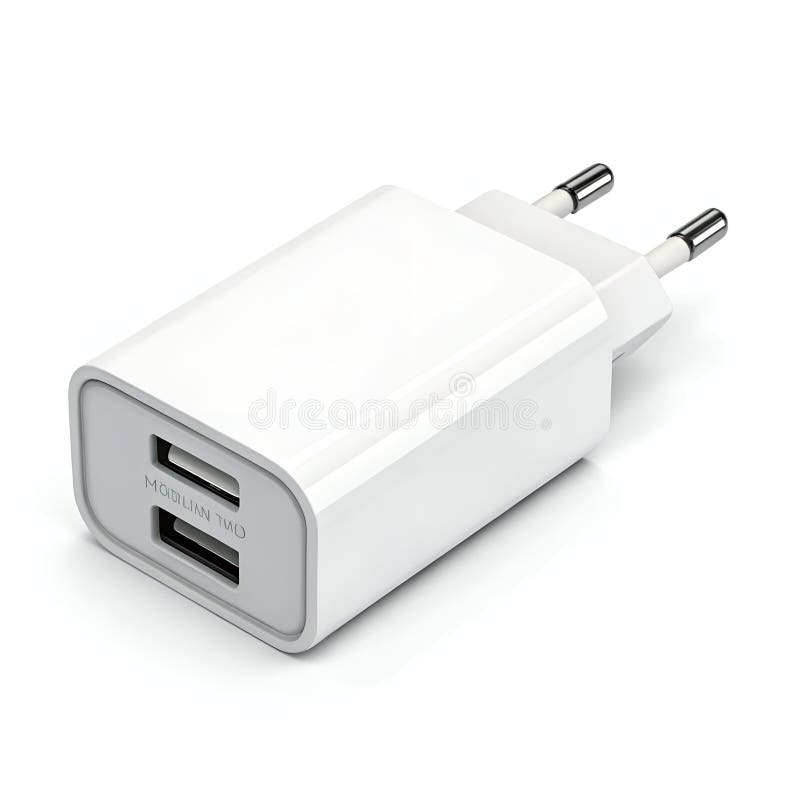 3D Charger Icon Render Isolated on White Background Stock Illustration ...