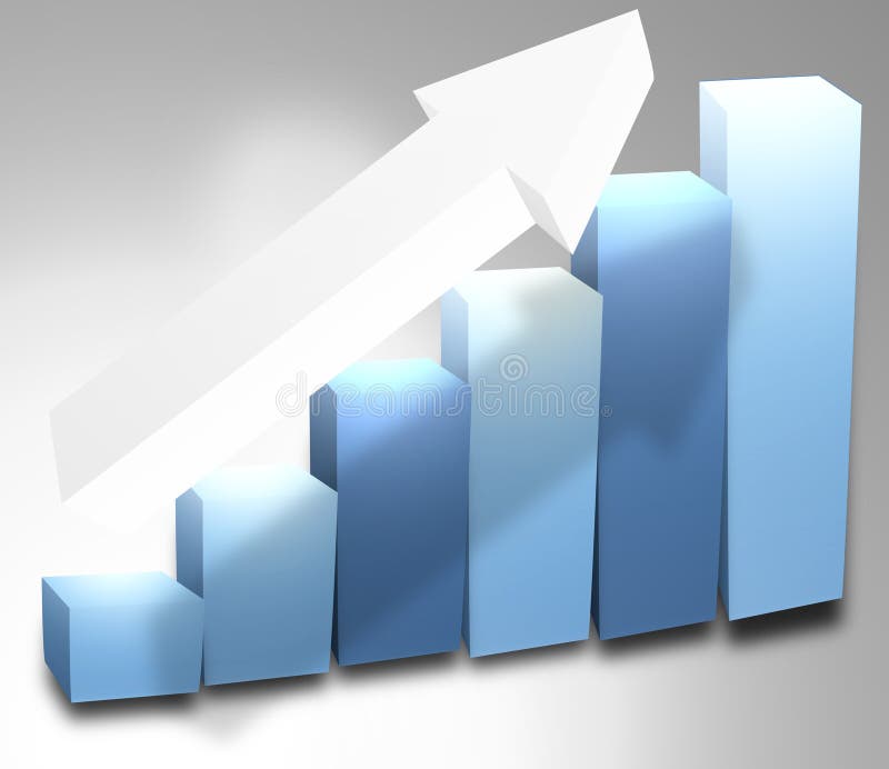 3d chart arrow stock illustration. Illustration of data - 38332127