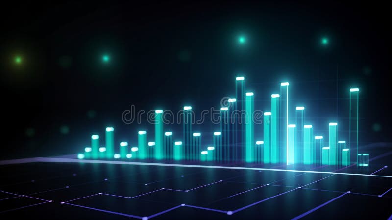 3d chart stock illustration. Illustration of glow, chart - 313070393