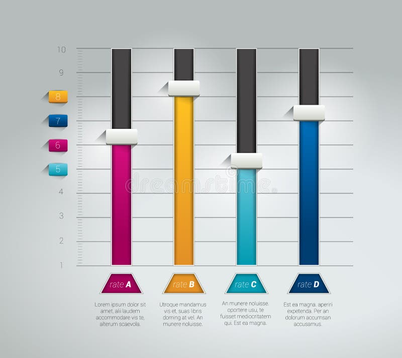 3D chart, graph. stock vector. Illustration of design - 55508224