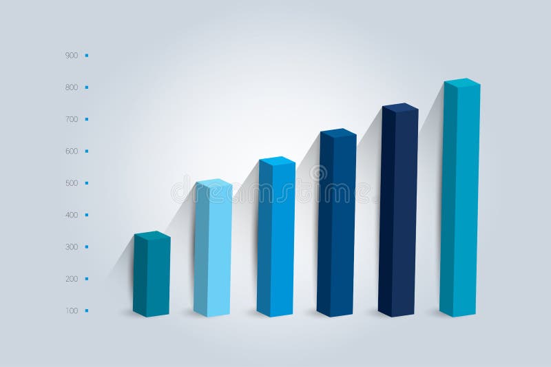 3D Chart, Graph. Simply Color Editable Stock Vector - Illustration of ...