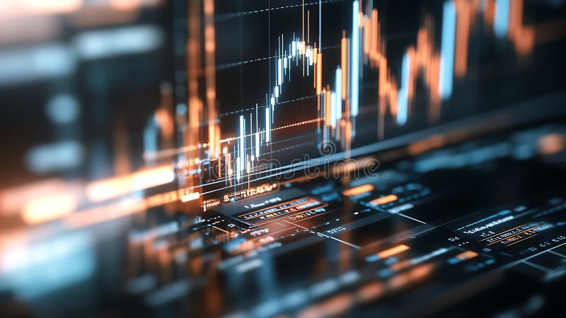 3d Chart and Trend Graph Arrow Data Analyze Financial and Stock Market ...