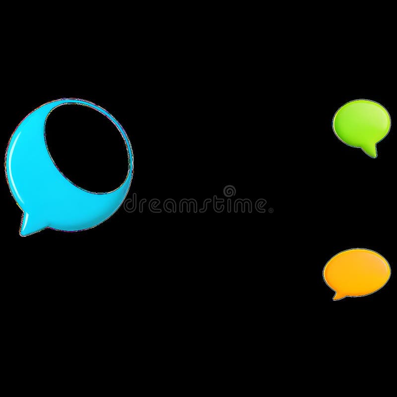 3D Chat Bubble Icon with Vibrant Cartoon Colors Stock Image ...