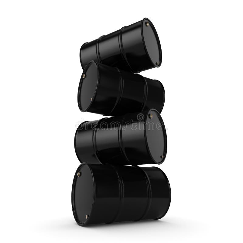 3D Che Rende I Barilotti Neri Illustrazione di Stock - Illustrazione di ...