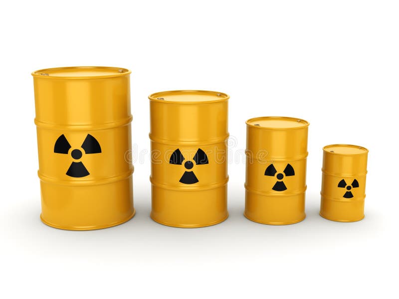 3D Che Rende I Barilotti Radioattivi Illustrazione di Stock ...