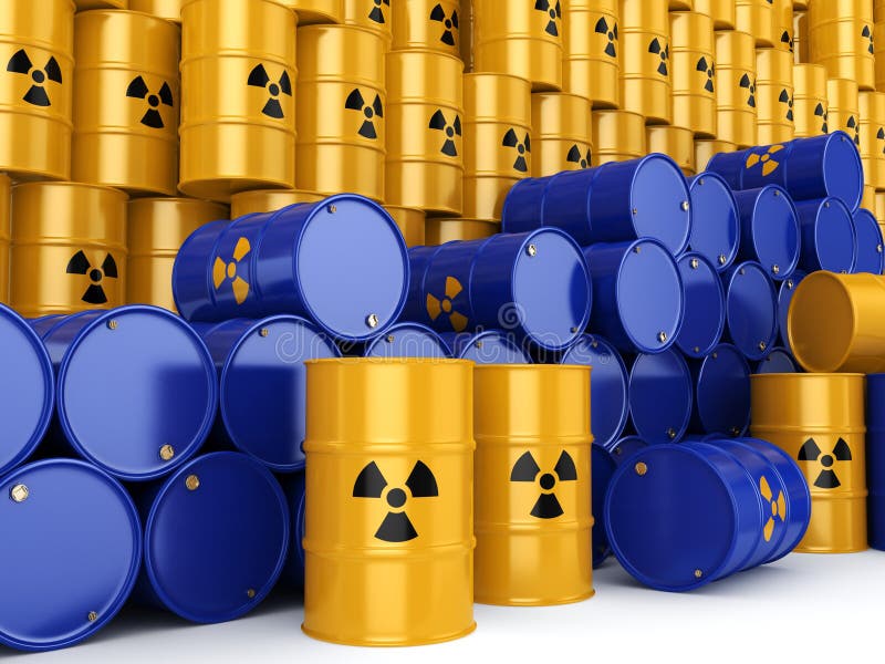 3D Che Rende I Barilotti Radioattivi Illustrazione di Stock ...