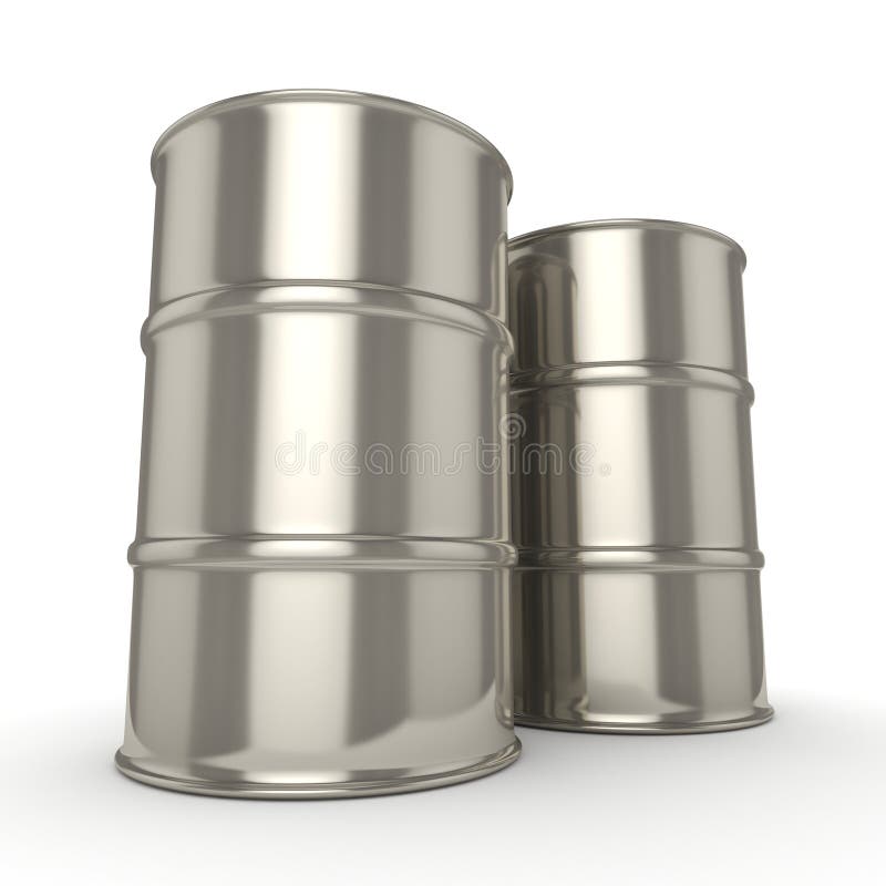 3D Che Rende Molti Barilotti Del Cromo Illustrazione di Stock ...