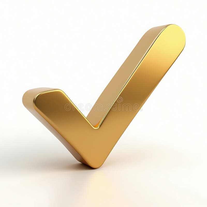 3d Check Icon, Checklist Tick, Done Mark on a White Background Stock ...