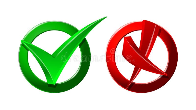 3D Rectangle Red Checkbox. Check Mark. 3D Illustration. Isolated on ...