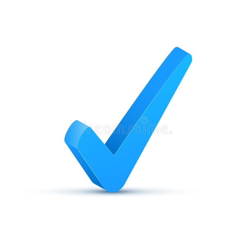 3d Checkmark Tick Icon. Checklist Success Button Correct Agree App 3d ...