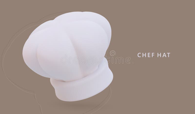 3D Chef Hat. Cooking Professional Stock Vector - Illustration of head ...