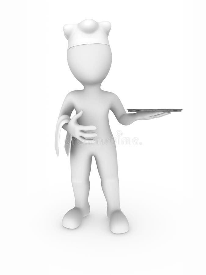 Chef with Tray Logo. Restaurant, Diner, Food Service Vector ...