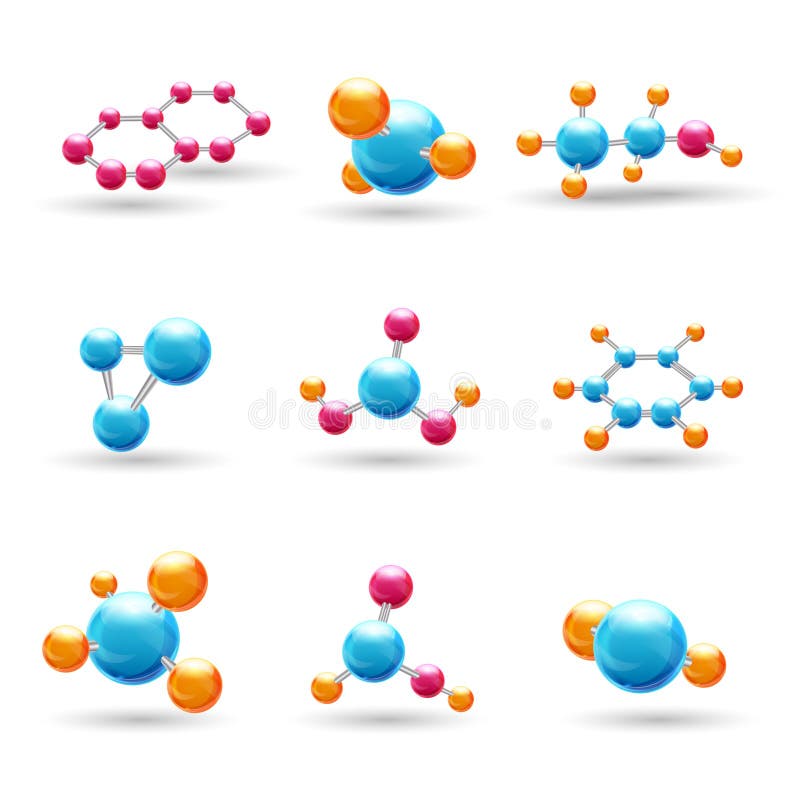 3d Chemical Molecules Stock Vector Illustration Of Isolated 45061009