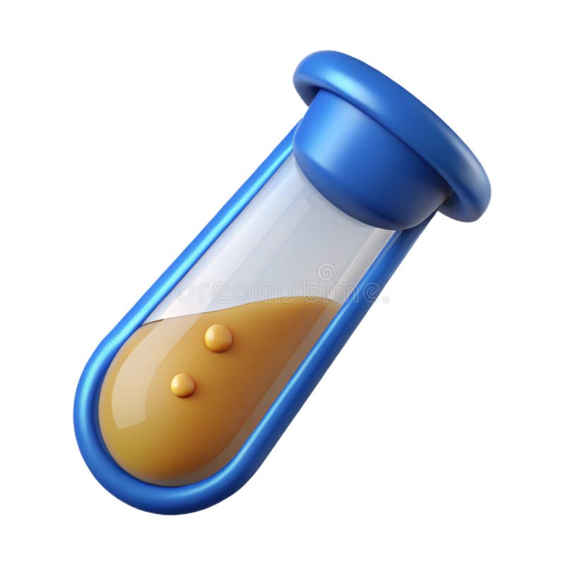3D Chemistry Test Tube Icon Stock Image - Image of experiment, research ...