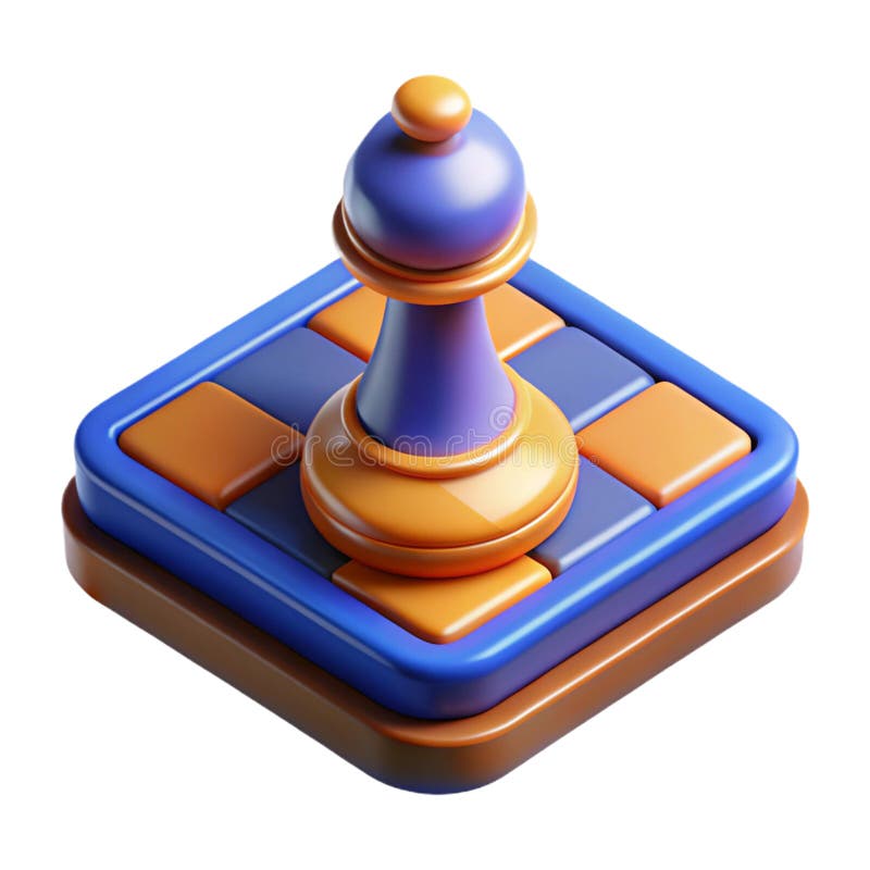 3D Chess Board Icon stock illustration. Illustration of puzzle - 359413707