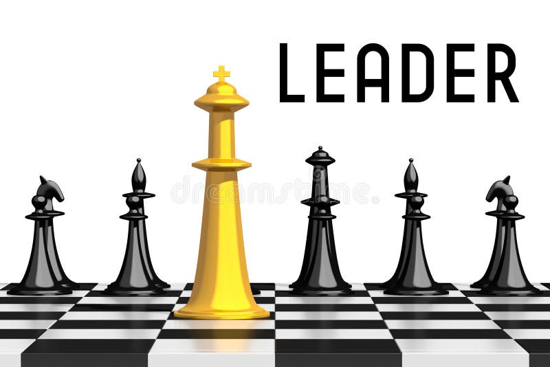 3D Chess - Leadership Concept Stock Illustration - Illustration of ...