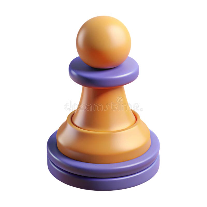 3D Chess Pawn Icon stock image. Image of strategy, game - 359739185