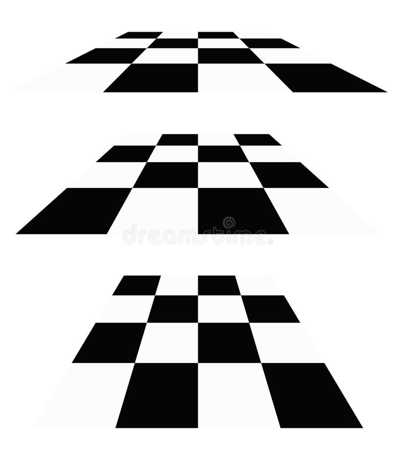 3d Chessboard Checkerboard Pattern In Perspective Checkered Chequered Checks Planes Vanishing