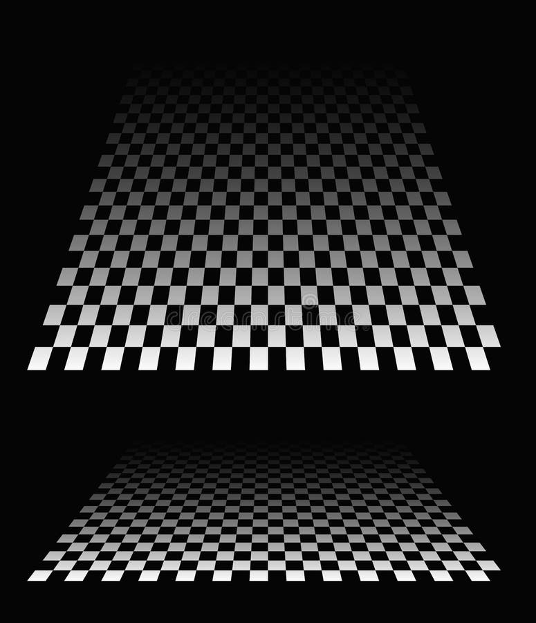 3d Chessboard, Checkerboard Pattern in Perspective. Checkered ...